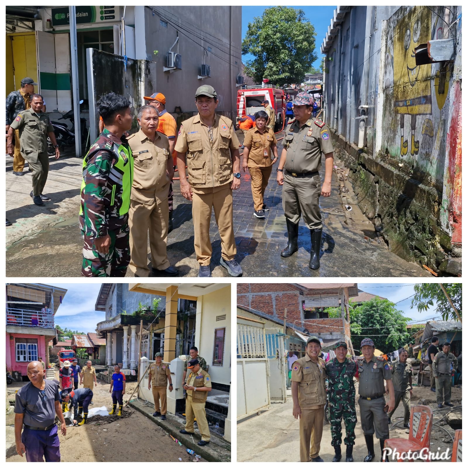 Sinergitas BPBD Sulut- Pol PP dan TNI Bersihkan Banjer dan Mahawu ...